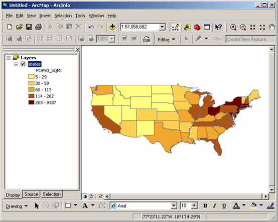 Creating a choropleth map in ArcGIS